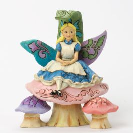 Figurine de collection Alice sur un champignon - Disney à petit prix
